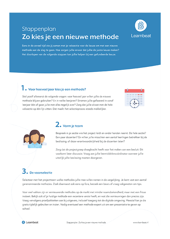 Stappenplan zo kies je een nieuwe methode